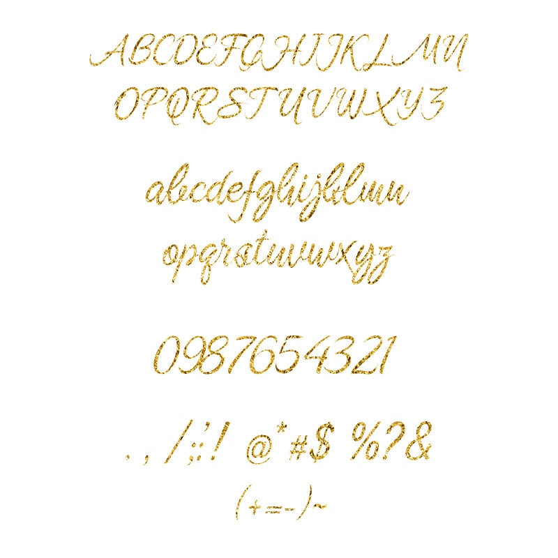 Gold Font, Gold Foil Alphabet Clipart, Gold Alphabet Clipart, Gold ...