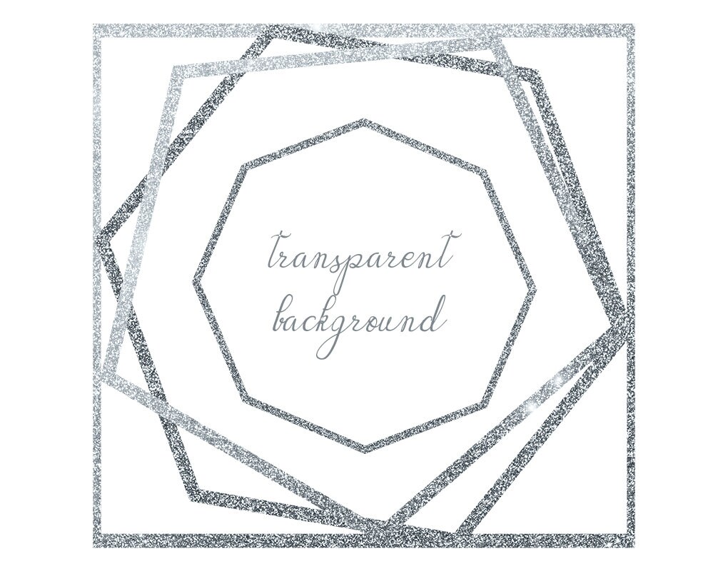 Silver Foil Design Elements Clipart, Silver Glitter, Silver Elements ...