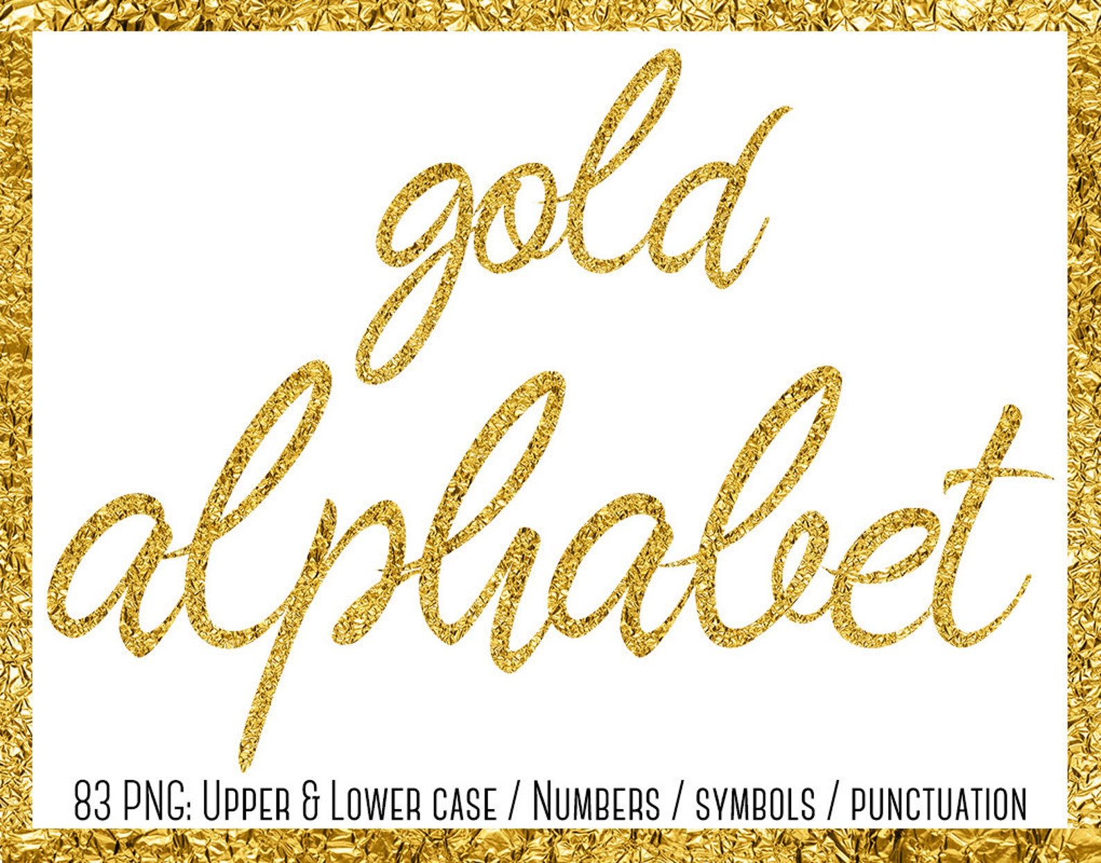 Gold Font Gold Foil Alphabet Clipart Gold Alphabet Clipart - Etsy