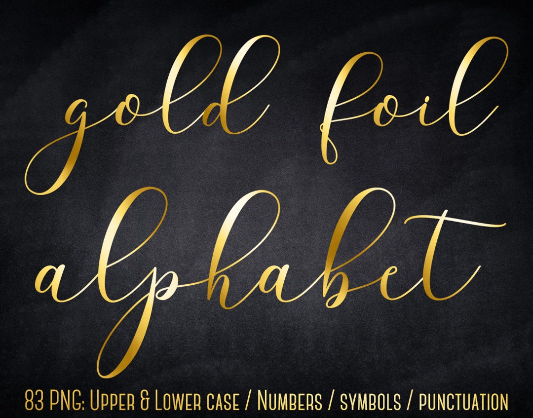 Gold Metallic Letters Clipart