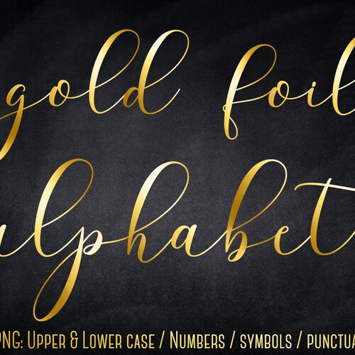 Gold Font Love Letters Gold Alphabet Clipart Gold Foil - Etsy