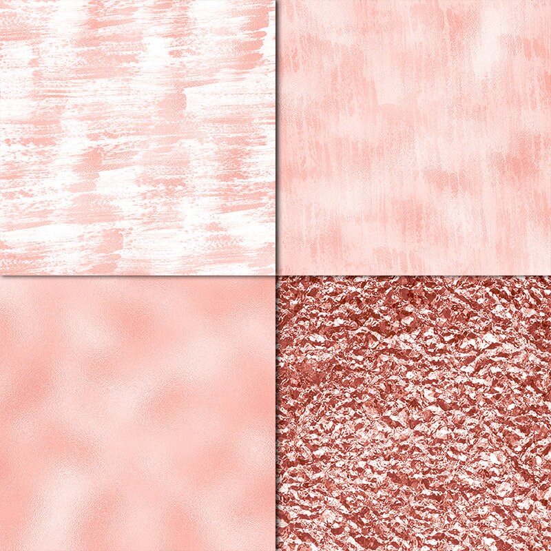 Rose Gold Digital Paper, Rose Gold Foil Digital Paper Clipart, Rose ...