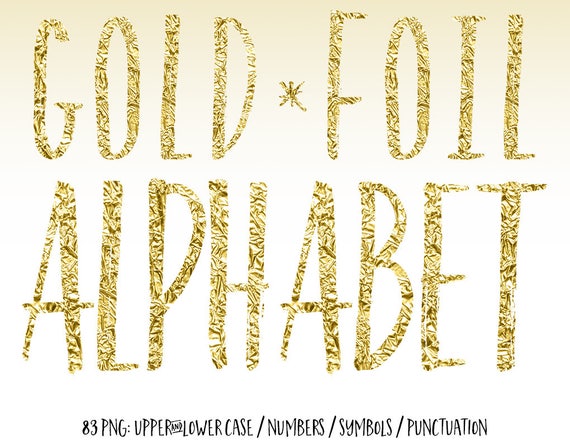 Gold Letters Gold Foil Alphabet Gold Alphabet Wedding | Etsy