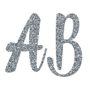Silver Glitter Alphabet Clipart, Silver Font Clipart, Silver Alphabet ...