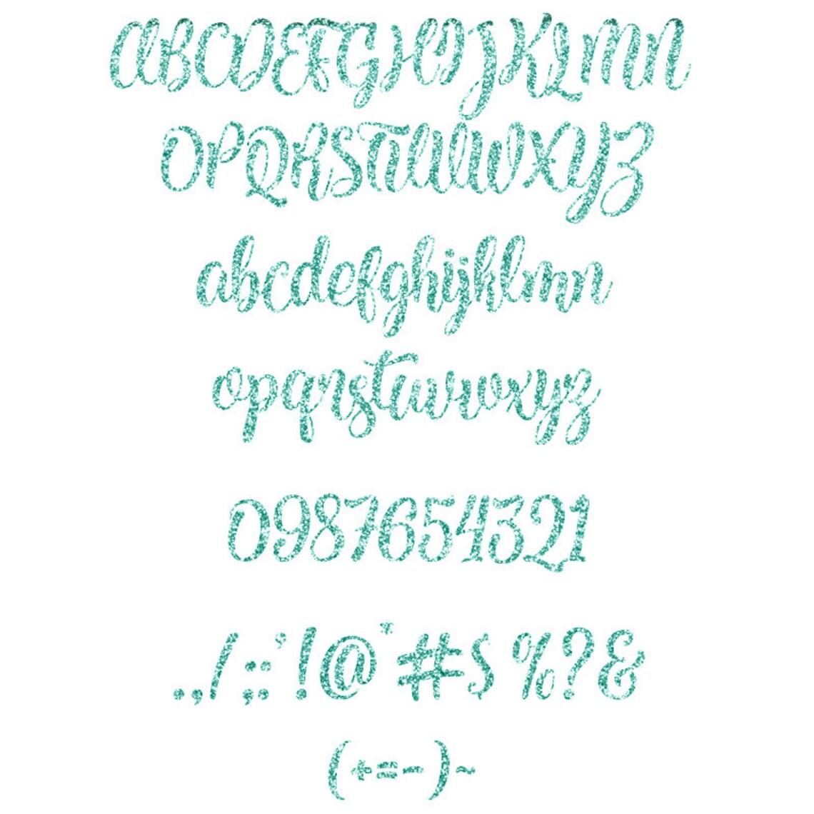 Mint Green Letters Mint Glitter Alphabet Mint Alphabet - Etsy
