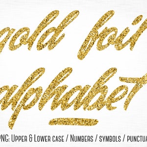 Gold Font Clipart, Gold Foil Alphabet Clipart, Gold Alphabet, Gold ...
