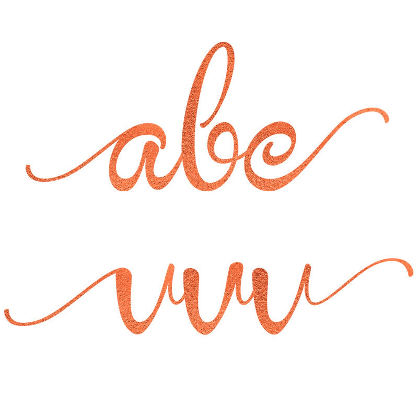 Copper Letters Clipart Copper Font Copper Alphabet With - Etsy UK