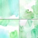 Green Watercolor Digital Paper Clipart, Watercolor Ombre Paper Pack ...