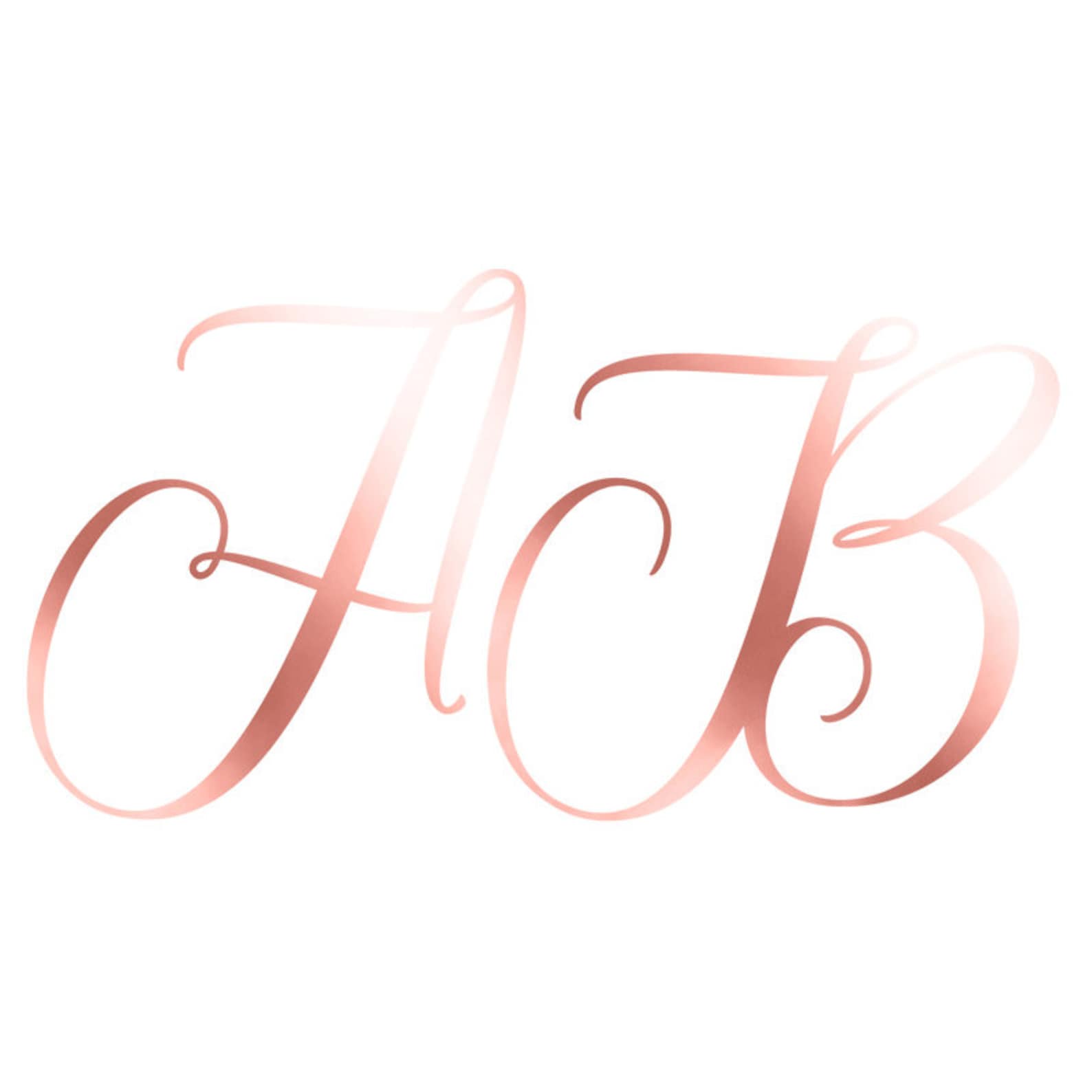 Rose Gold Font, Rose Gold Foil Alphabet Clipart, Rose Gold Letters ...