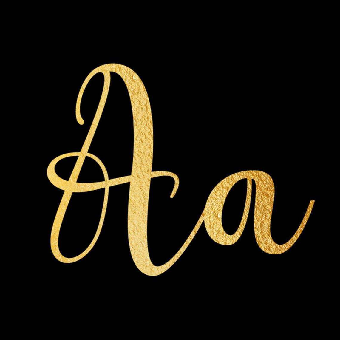 Gold Letters Clipart, Gold Font, Gold Alphabet With Swirls, Gold Foil ...