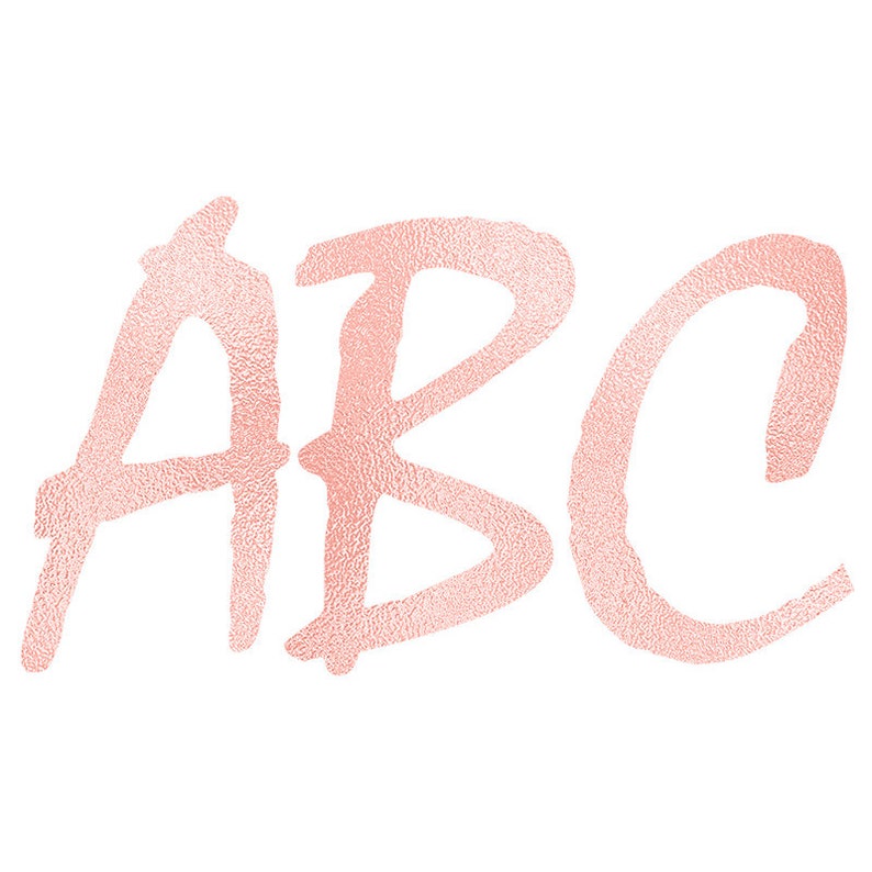 Rose Gold Alphabet Clipart Rose Gold Letters Clipart Rose - Etsy