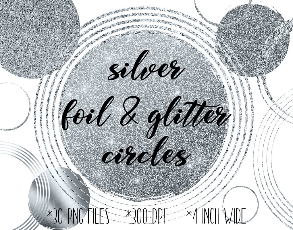 Craft Supplies & Tools Silver round frames clipart Silver overlays Blog ...