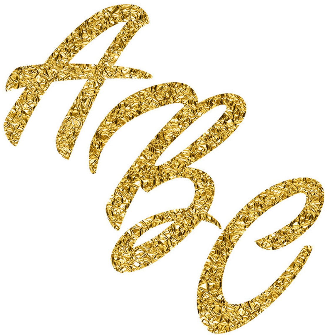 Gold Font Clipart, Gold Foil Alphabet Clipart, Gold Alphabet, Gold ...