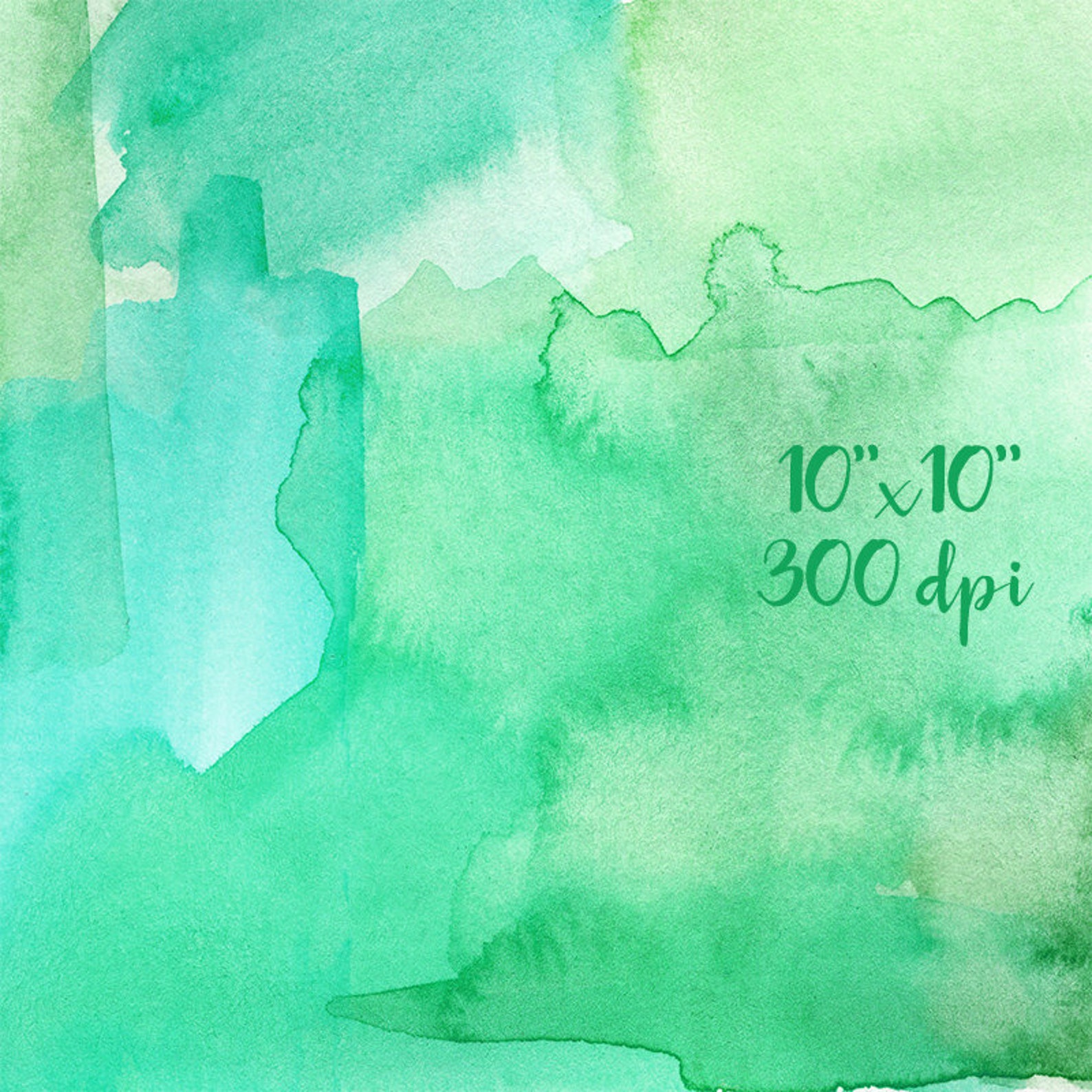 Green Watercolor Digital Paper Clipart, Watercolor Ombre Paper Pack ...