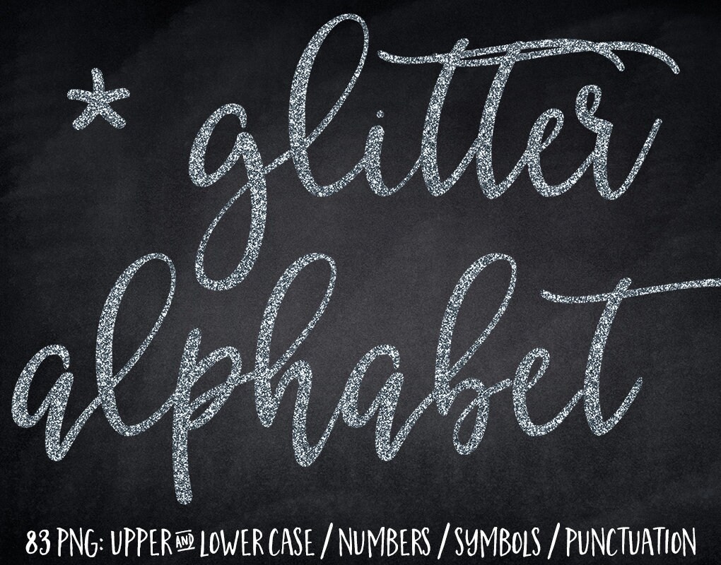 Silver Glitter Alphabet Clipart, Silver Alphabet, Silver Letters ...