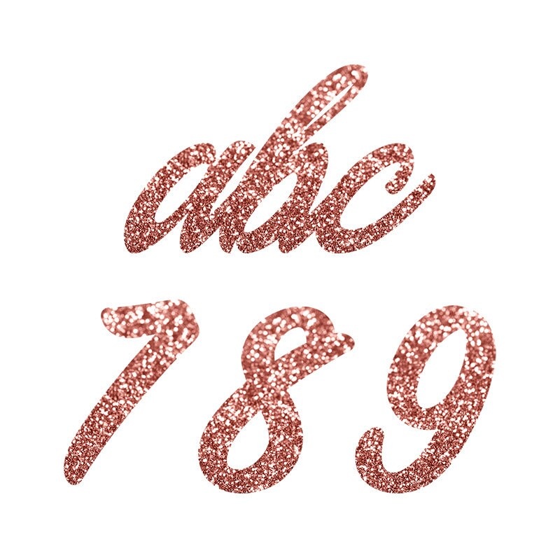 Rose Gold Glitter Alphabet Clipart, Rose Gold Foil Alphabet Clip Art ...