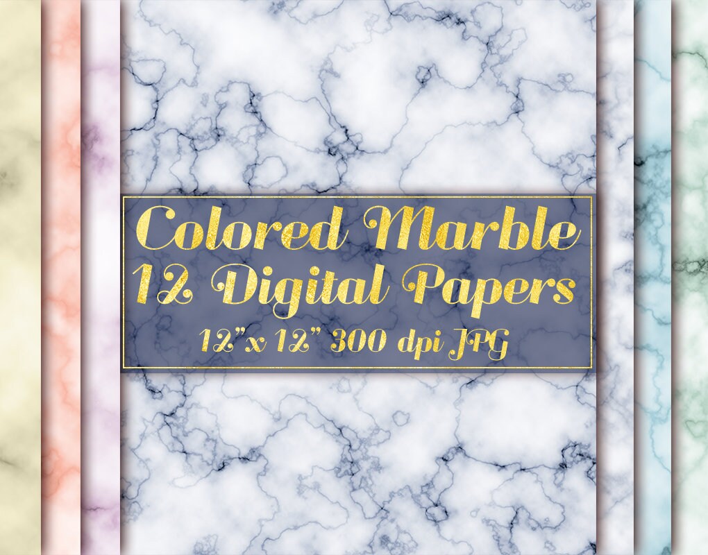 Rainbow Marble Digital Paper Marble Wallpaper Marble Paper - Etsy
