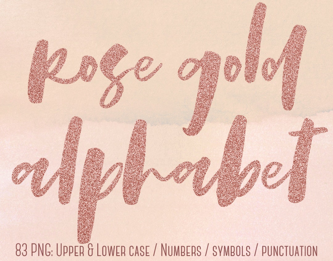 Rose Gold Font Rose Gold Glitter Alphabet Clipart Rose Gold - Etsy Canada