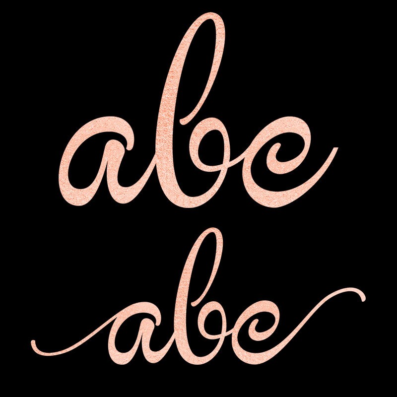 Rose Gold Alphabet Clipart, Rose Gold Font, Rose Gold Letters With ...