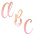 Blush Watercolor Alphabet Clipart, Pink Alphabet Clip Art, Watercolor ...