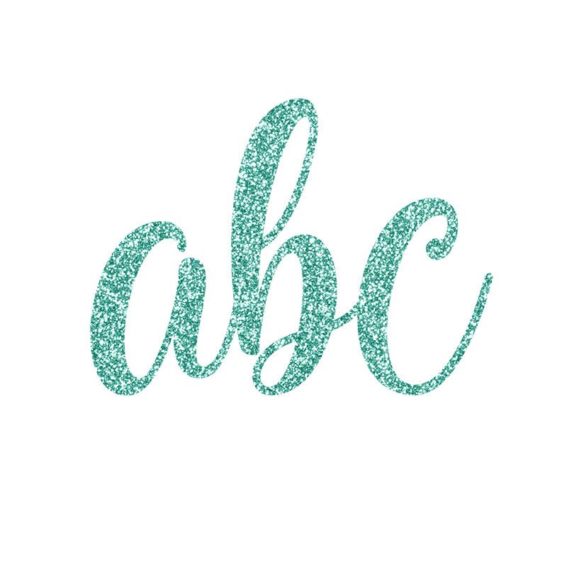 Mint Glitter Alphabet Clipart Mint Green Font Mint Letters - Etsy