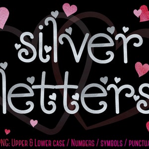 Love Letters Clip Art Wedding Clipart Silver Font Clip Art - Etsy
