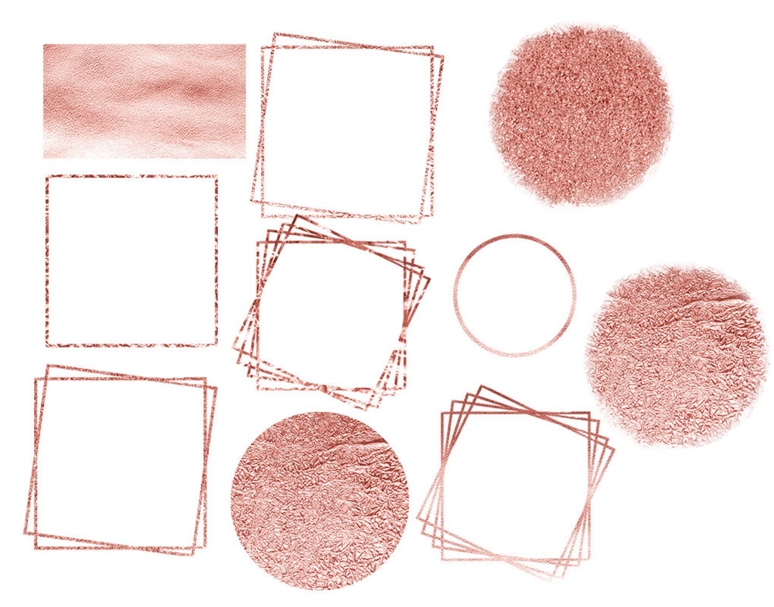 Rose Gold Design Elements Clipart, Rose Gold Clip Art, Rose Gold Foil ...