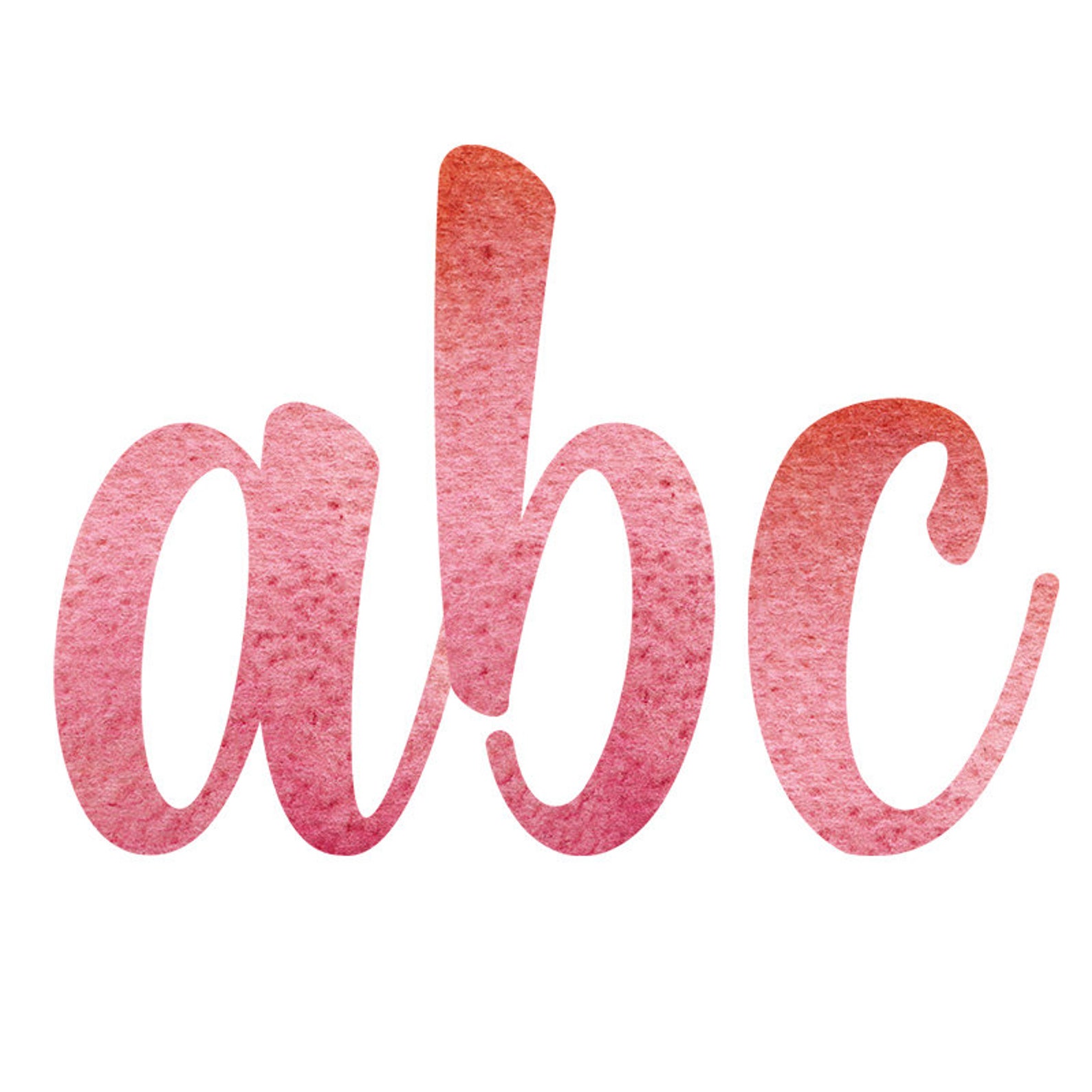 Pink Watercolor Alphabet Clipart, Watercolor Font, Pink Alphabet Clip ...