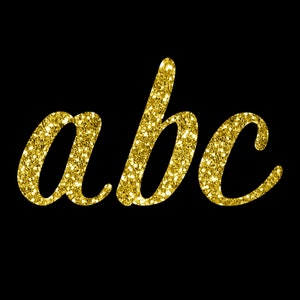 Gold Font, Gold Glitter Alphabet Clipart, Gold Letters, Gold Alphabet ...