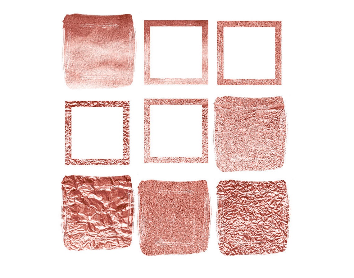 Rose Gold Design Elements Clipart, Rose Gold Clip Art, Rose Gold Foil ...