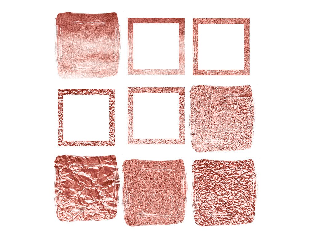 Rose Gold Design Elements Clipart, Rose Gold Clip Art, Rose Gold Foil ...