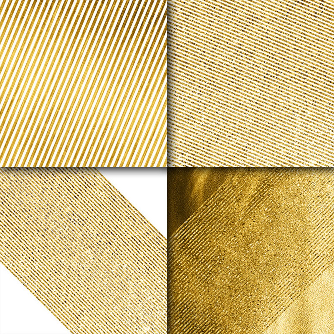 Gold Stripes Digital Paper Clipart, Gold Foil Digital Paper, Gold ...