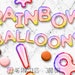 Rainbow Letter Balloons Clipart, Rainbow Alphabet Clip Art, Rainbow ...