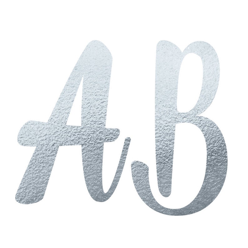 Silver Alphabet Clipart, Silver Foil Alphabet Clip Art, Silver Font ...