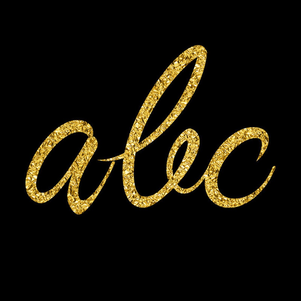 Gold Font, Gold Foil Alphabet Clipart, Gold Alphabet Clipart, Gold ...