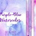 Purple Ombre Watercolor Paper, Watercolor Digital Paper Clipart ...