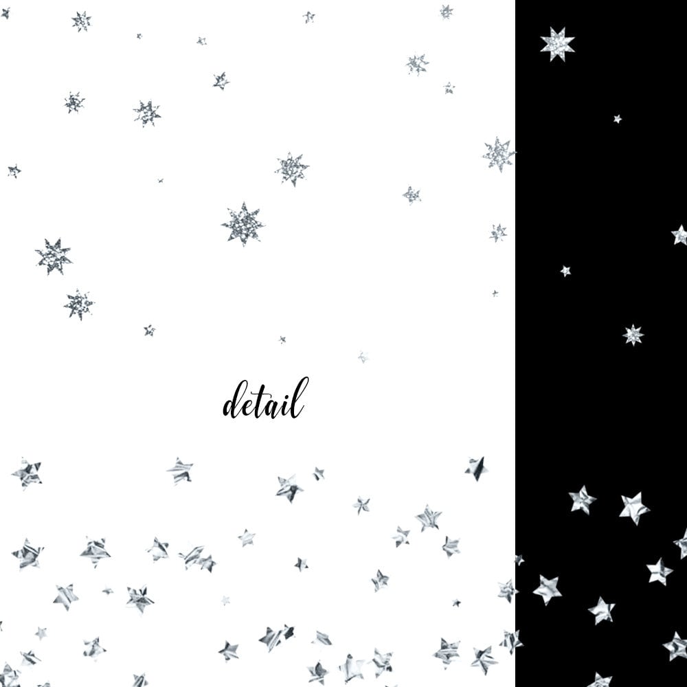 Silver Confetti Borders Clipart, Silver Stars, Silver Hearts, Silver ...