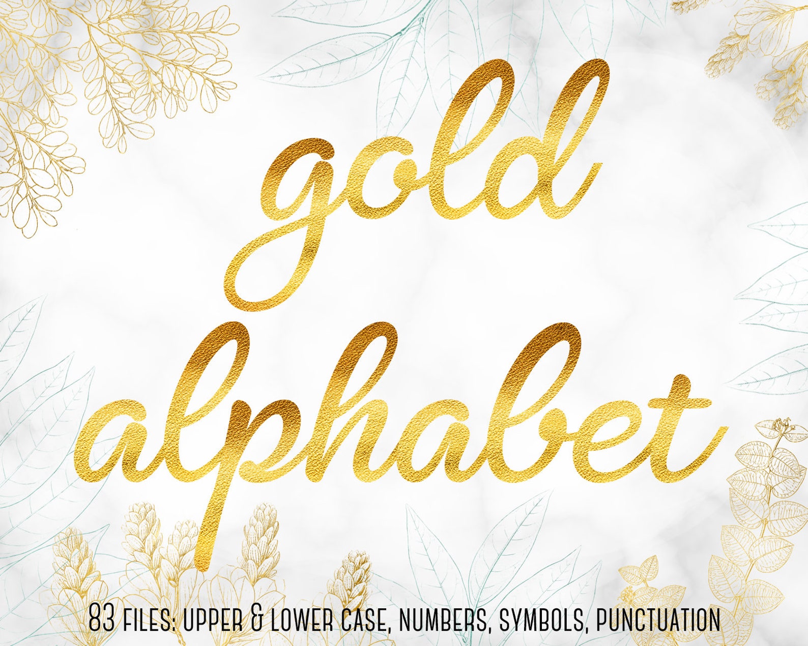 Gold Alphabet Clipart Gold Letters Clipart Gold Font - Etsy