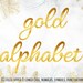 Gold Alphabet Clipart Gold Letters Clipart Gold Font - Etsy