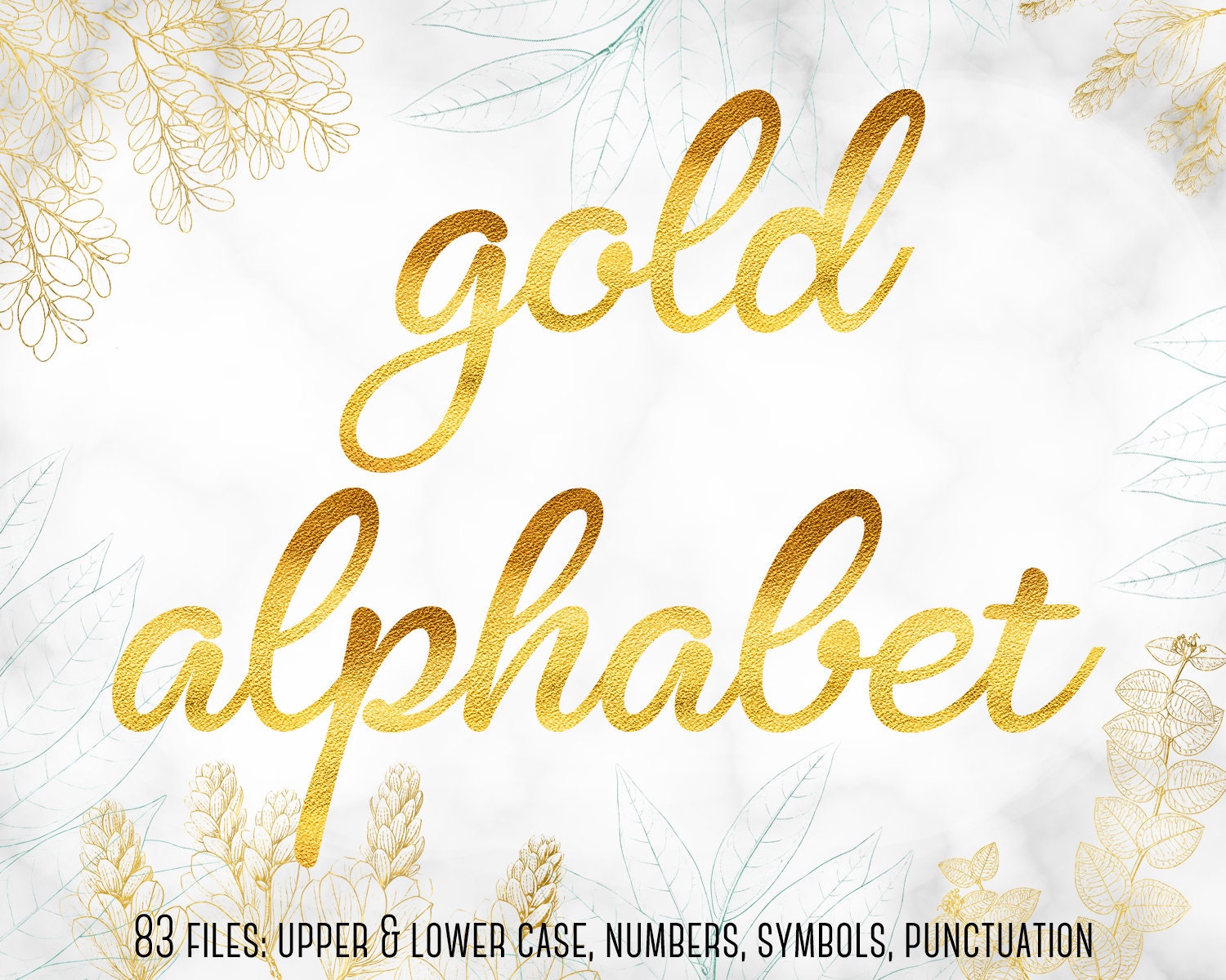Gold Alphabet Clipart Gold Letters Clipart Gold Font - Etsy