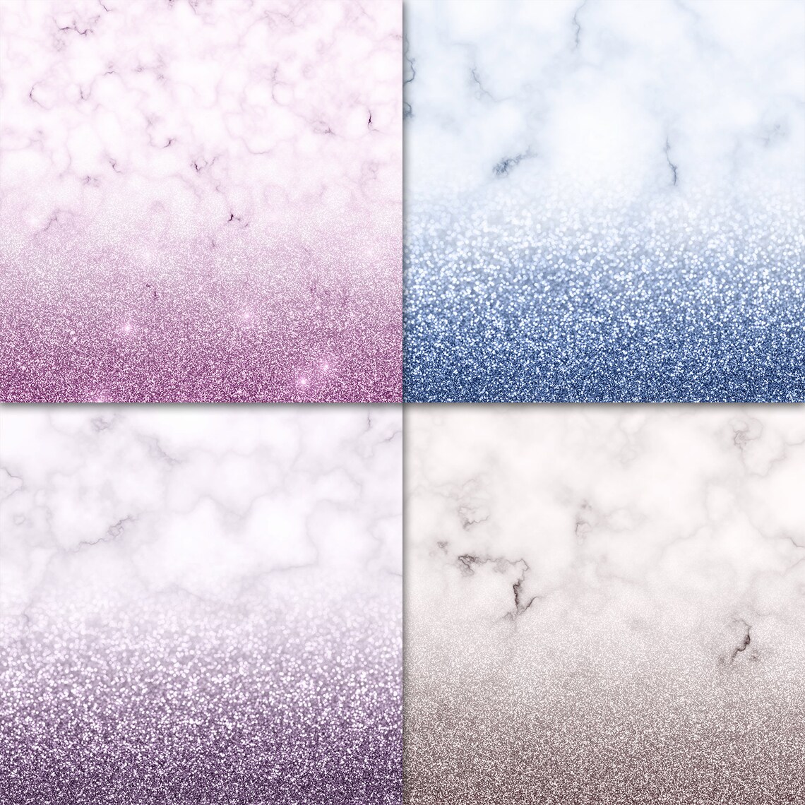 Marble Glitter Ombre Digital Paper Clipart Marble Background - Etsy