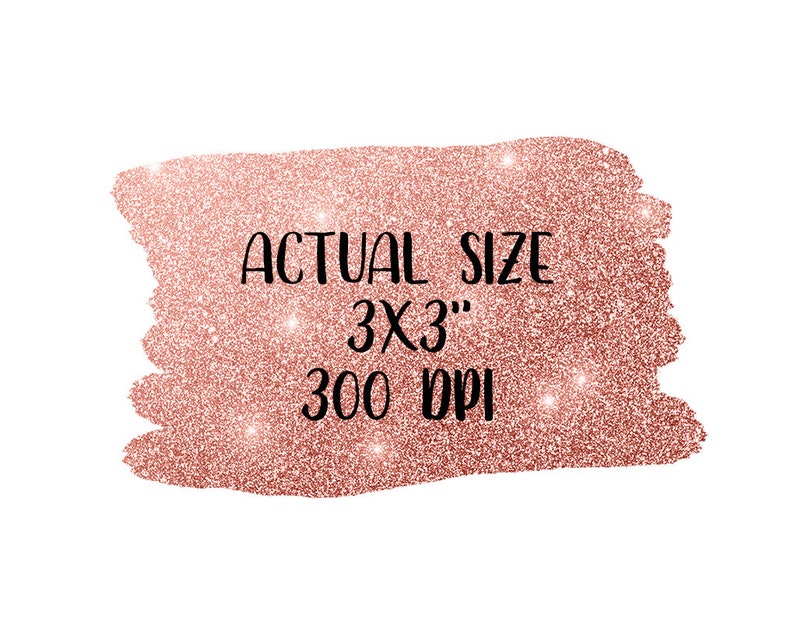 Rose Gold Brush Strokes Clipart, Wedding Clipart, Rose Gold Glitter ...