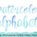 Blue Watercolor Alphabet Clipart Blue Alphabet Clip Art - Etsy
