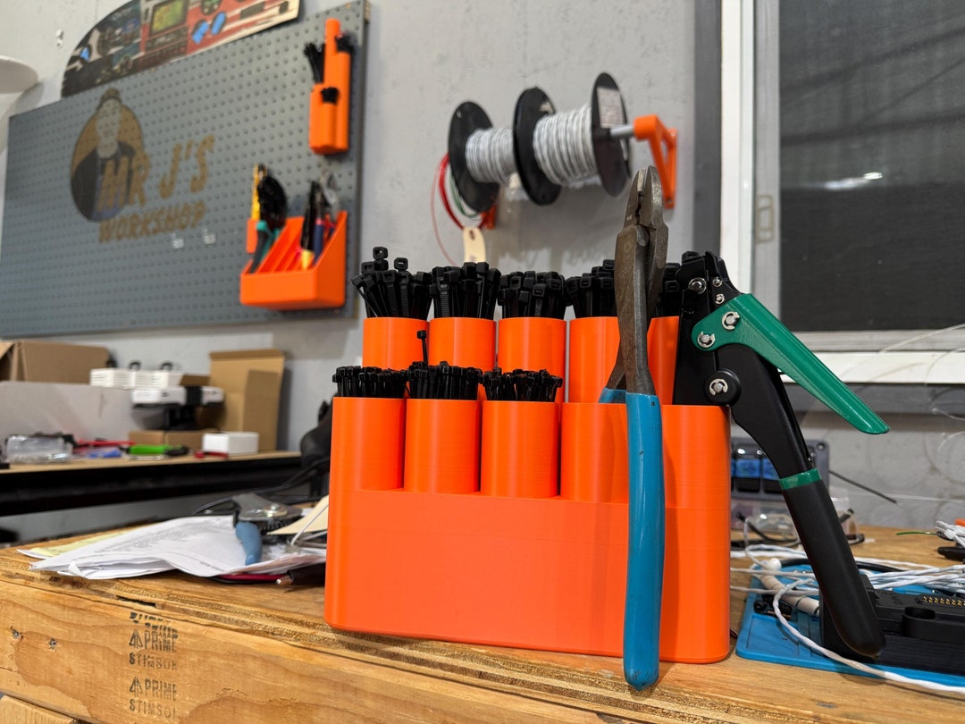Large Zip Tie Organizer: Cable Wire Storage (6 & 8 Inch) - Etsy