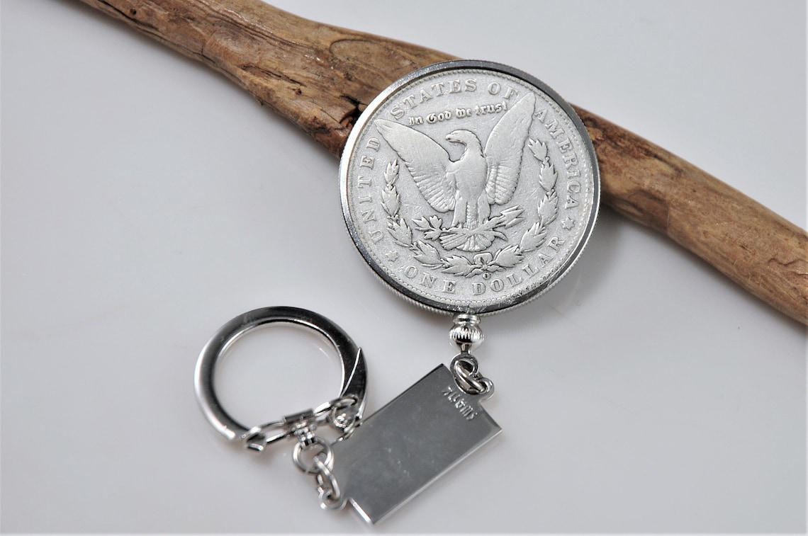 Vintage 1901 Morgan Dollar Swank Key Chain | Etsy