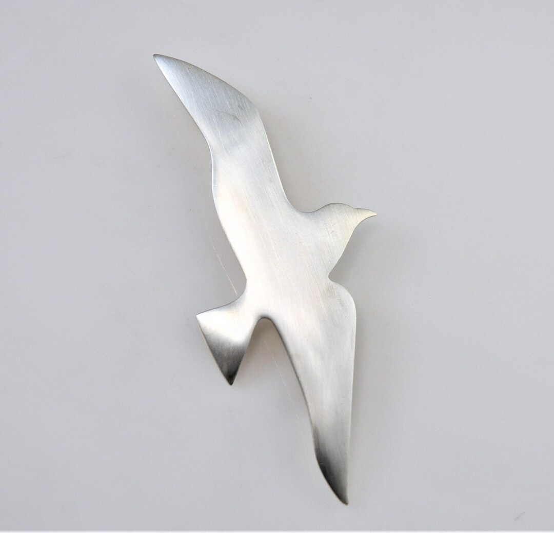 International Sterling Seagull Brooch Pendant - Etsy