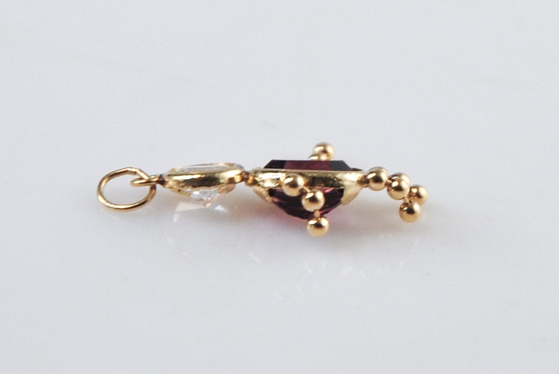 14K Gold Girl Charm Pendant - Etsy