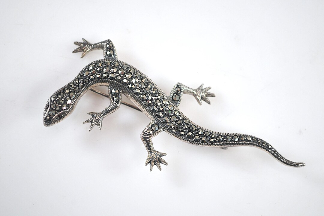 Vintage Germany Sterling Silver Lizard Brooch - Etsy