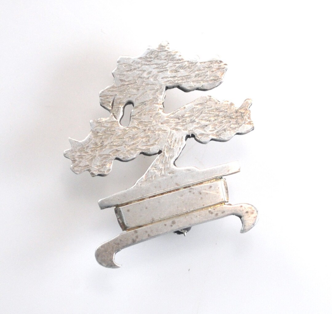 Signed Sterling Silver Bonsai Tree Brooch - Etsy