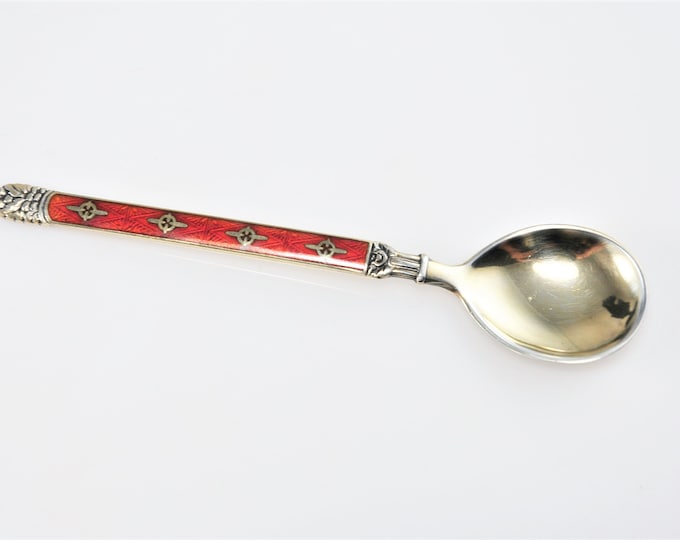 Vintage 925 Hestenes Enamel Demitasse Spoon - Etsy